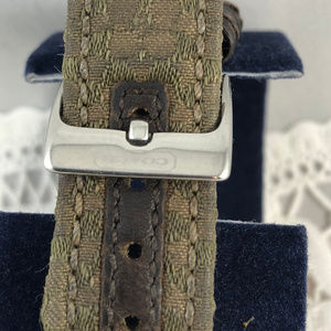 Coach | Accessories | Womens Coach Logo Watch With Brown Leather Strap ...